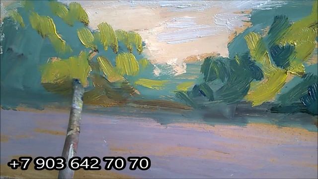 Художник Андрей Крайнов (Союз художников России - Белгород) на пленэре. Река Северский Донец