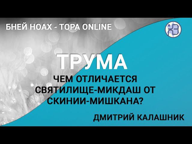Чем отличается Святилище-Микдаш от Скинии-Мишкана? Недельная глава Трума