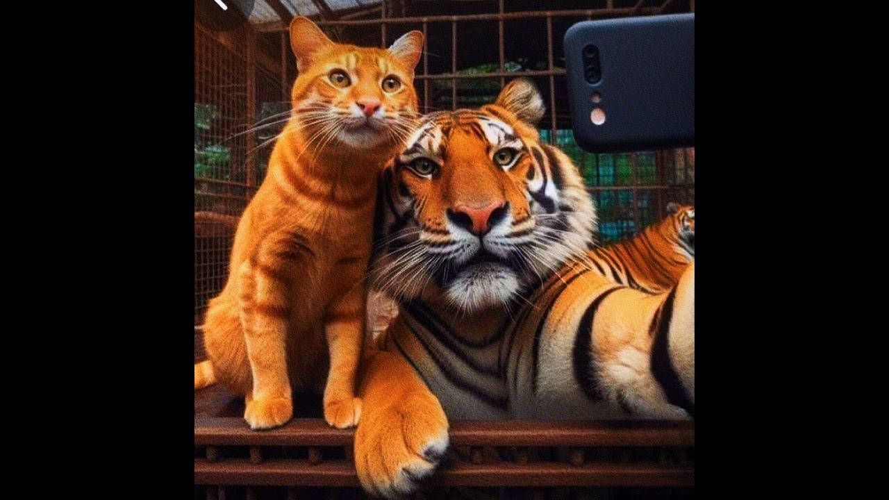 Крутое селфи. Тугруля и котик