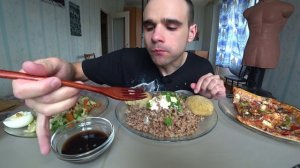 МУКБАНГ / НАРЕЗКИ ЛУЧШЕЕ - ГРЕЧКА / ПИЦЦА ДОДО/ САЛАТ / EATING Mukbang / АСМР 26. 09. 2023 #866