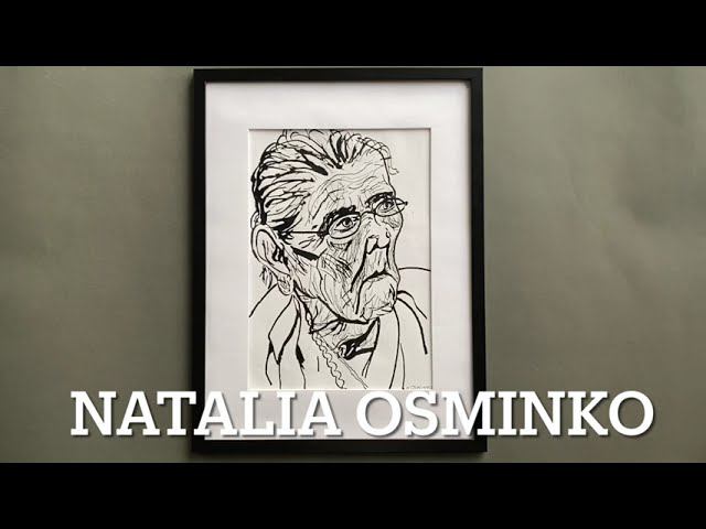 Графика оригинал «Портрет», А4, картина тушью