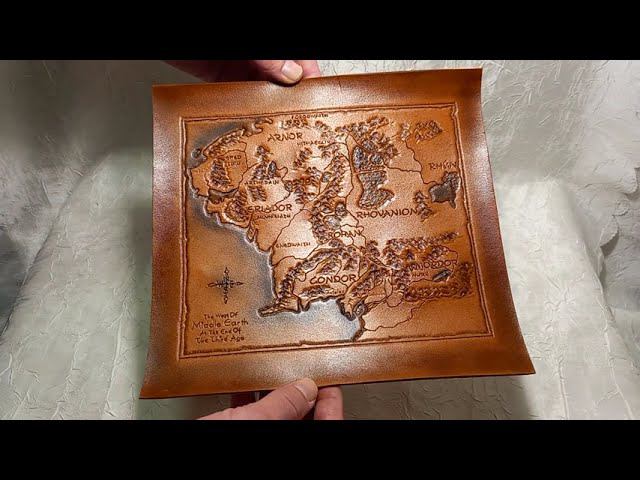 Чехол для электронной книги. Изделия из кожи. СКСтиль. Видео обзор: Карта. "Властелин колец".