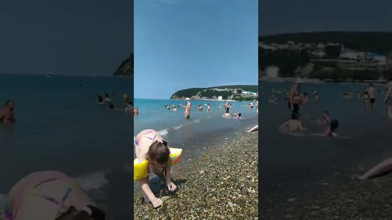 Новомихайловский сегодня 17.07.2022. Море, пляж