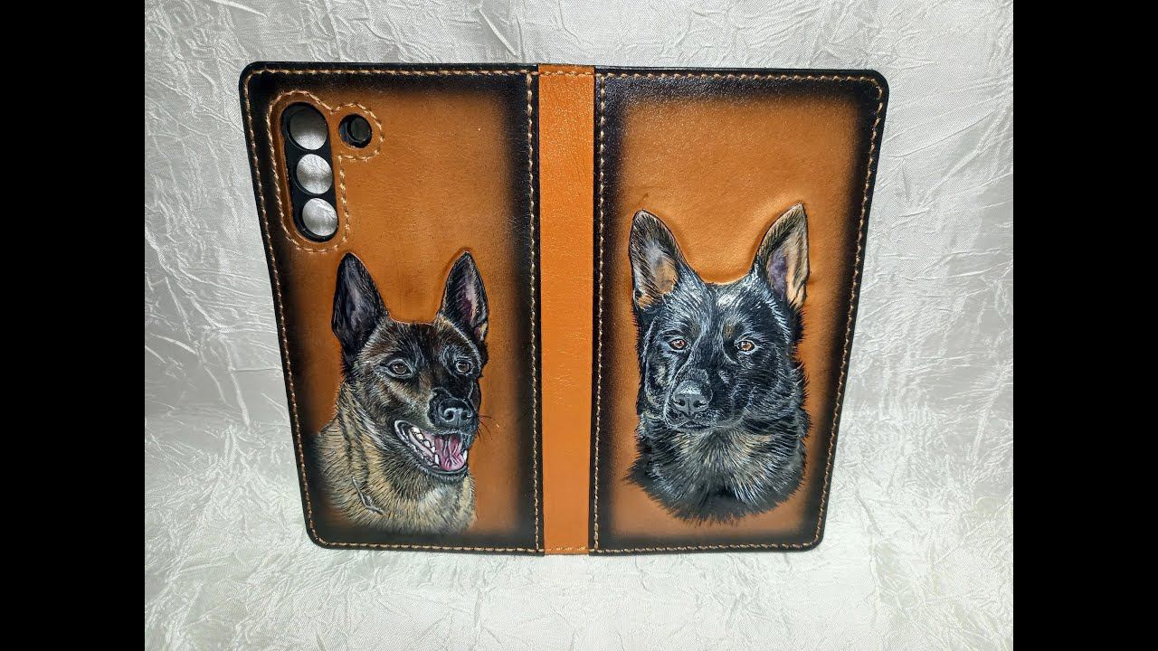 Чехол-книжка для смартфона.Изделия из кожи.СКСтиль. Музыкальное видео: Кинологам России посвящается!