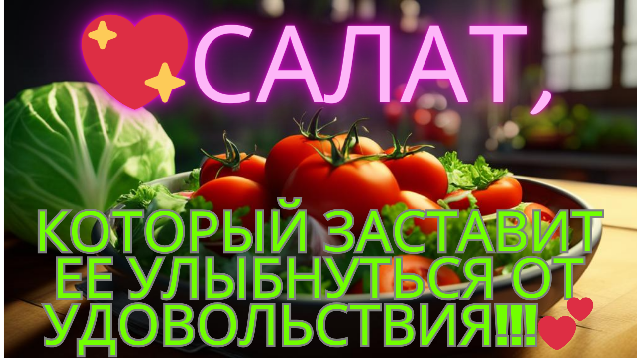?САЛАТ, КОТОРЫЙ ЗАСТАВИТ ЕЕ УЛЫБНУТЬСЯ ОТ УДОВОЛЬСТВИЯ!!!