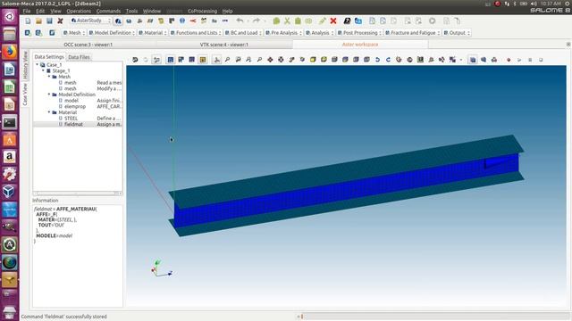 [CodeAster Tutorial] Simulating a 2D shell Beam in Salome-Meca ...