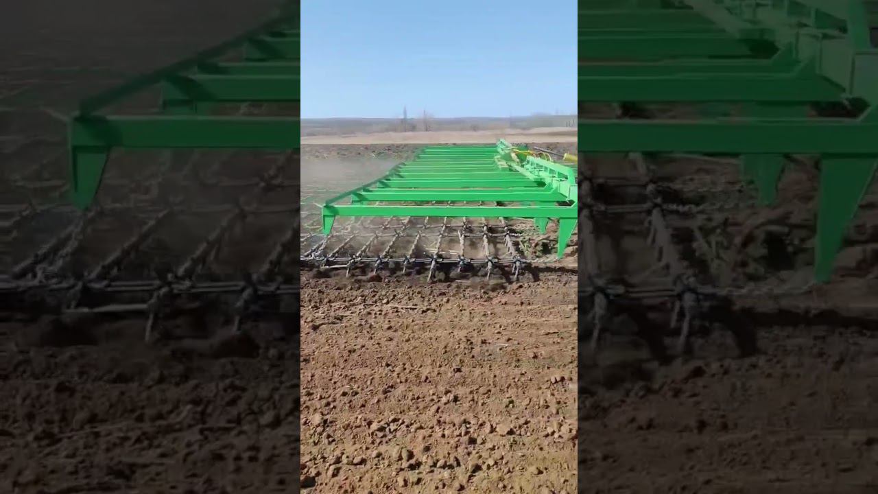 Работа Гибкой бороной "Горизонт" от Компании "САРМАТ"