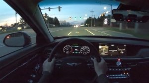 2020 Genesis G90 5.0 Ultimate - POV Night Drive (Binaural Audio)