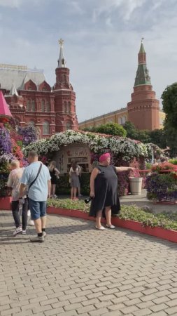 Цветочный Джем на Манежной площади в Москве. Фестиваль цветов. 3 августа 2022