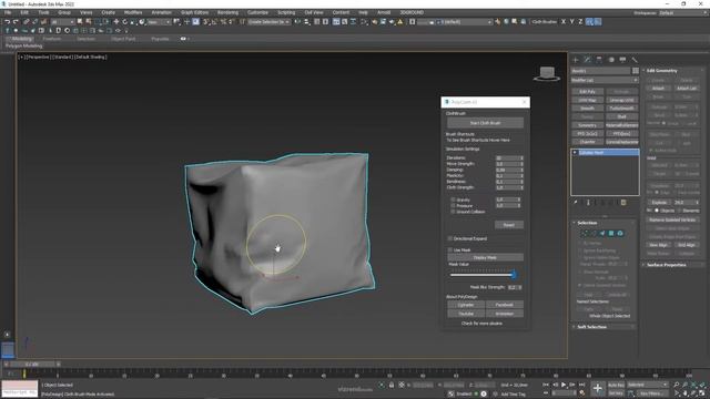 №1 ПУФ БЫСТРО. PolyCloth. Моделируем мягкий пуф в 3DS Max. - смотреть ...