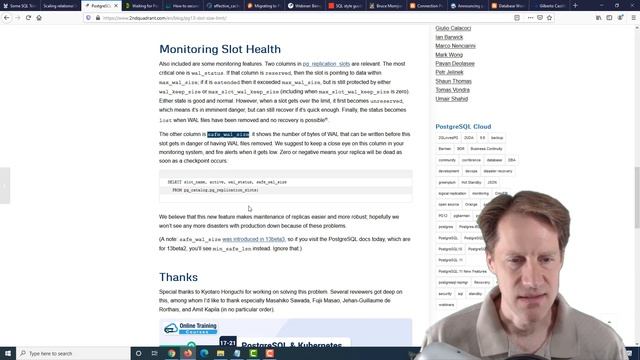 Scaling Postgres Episode 125 Scaling | Slot Safety | SCRAM Channel Binding | Effective Cache ...