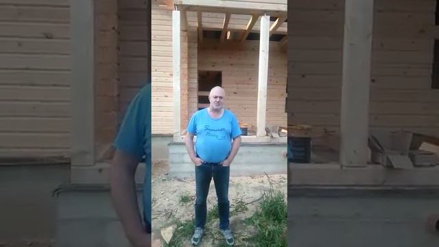 Дом из проф.бруса 140х190 мм по проекту БД-19, построенный в Ярославской обл. в июле 2020