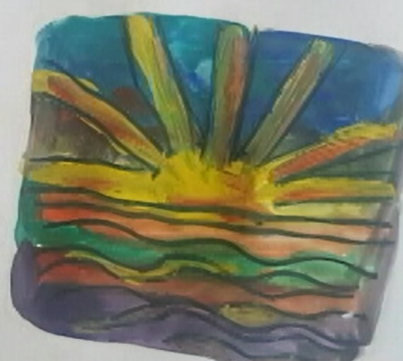 Рисуем абстракцию-пейзаж (1), легко и просто