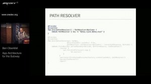 Øredev 2017 - Ben Oberkfell - App Architecture for the Subway