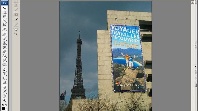 30. Инструмент Vanishing Point. Наложение изображения в перспективе.avi