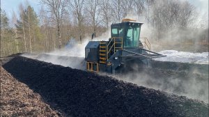 Компостирование иловых осадков - обзор ворошителей ABONO-16.36 и BACKHUS A36