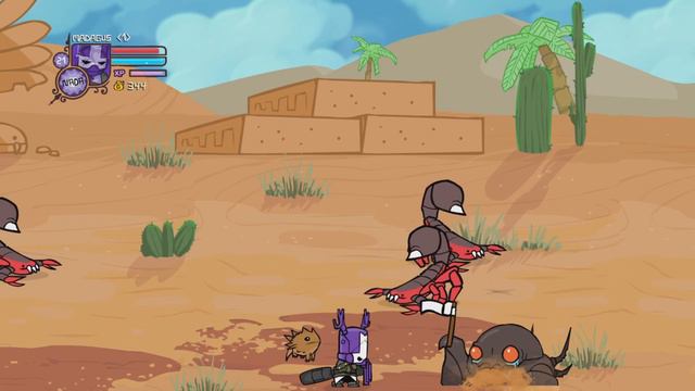 Castle Crashers: A fight throught the desert. Do I see aliens ...