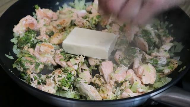 Будете готовить их каждый день! Макароны в сливочном соусе с лососем.