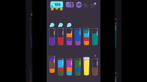 Cups - Water Sort Puzzle Level 186 ⭐️⭐️⭐️