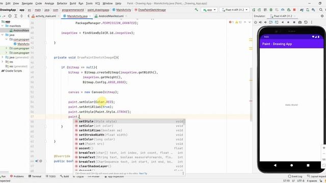 How to make your own custom paint (free hand drawing tool) Android App | - complete source code ...