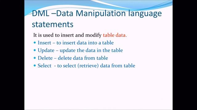 SQL-DDL DML DCL & TCL statements – смотреть онлайн видео от MySQL ...