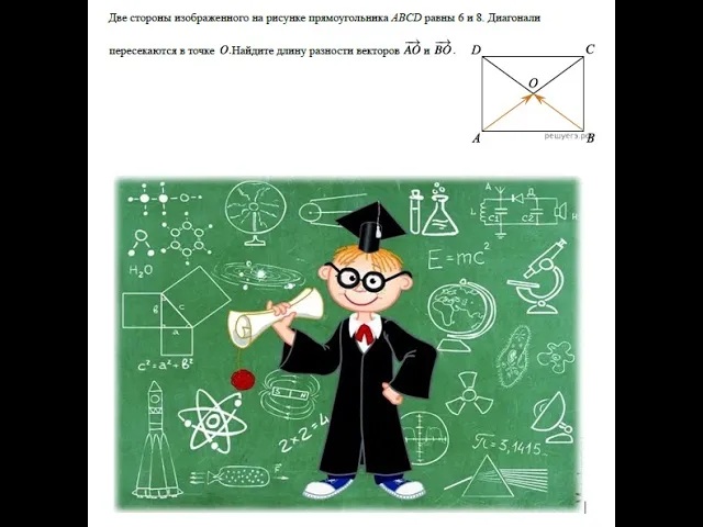 ЕГЭ, математика профиль,задание 2, Векторы, решение с подробным объяснением