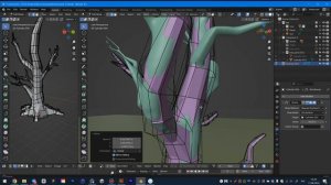 Blender. Хайплои в лоуполи. Процесс моделирования дерева