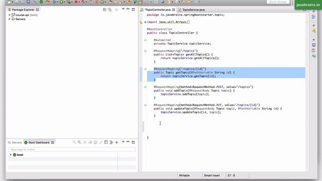 Spring Boot Quick Start 20 - Implementing Update and Delete – смотреть онлайн видео от ...