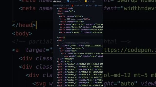 404 Error Page Using HTML, CSS and JavaScript | Mind-Blowing Codepen #7