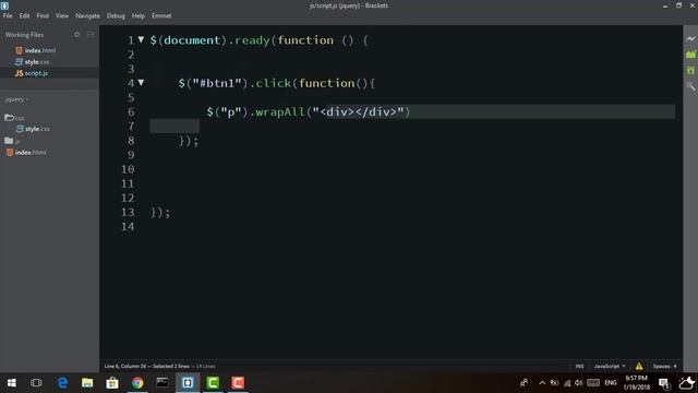 51 - ( jQuery Tutorial ) jQuery HTML / CSS : | wrapAll wrapInner – смотреть онлайн видео от JS ...