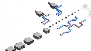 Библиотека полужестких воздуховодов Flexag 90 для REVIT