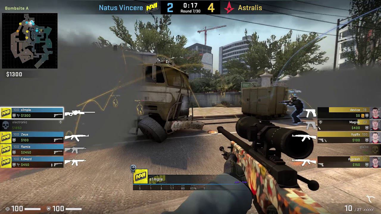 CS:GO POV Demo Na'Vi S1mple (30/8) vs Astralis (de_overpass) - смотреть видео онлайн от «CS GO ...