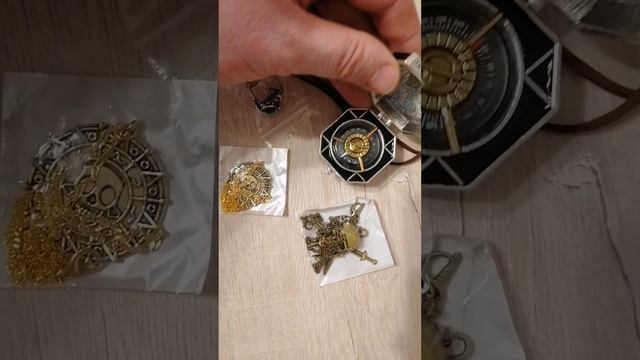 Компас, ожерелье 2шт, перстень Джека Воробья