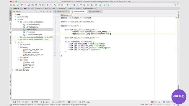 SQLite Database Schema in Kotlin | Android 101 – смотреть онлайн видео от Кotlin | Баги в ...