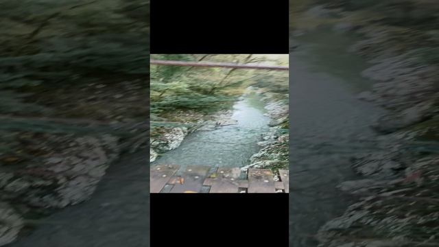 По мостику через каньон Чертовы ворота в Сочи