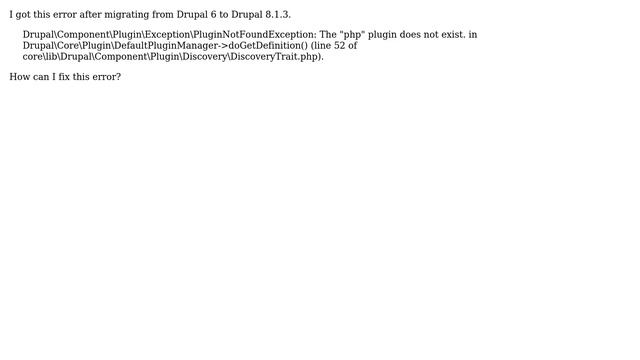 Drupal: The php plugin does not exist – смотреть онлайн видео от PHP для всех в хорошем качестве ...