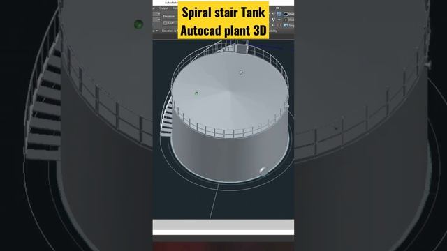 Create Spiral Stair Tank - Autocad Plant 3D #short #autocadplan #tutorial