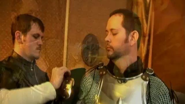 Arming a medieval knight