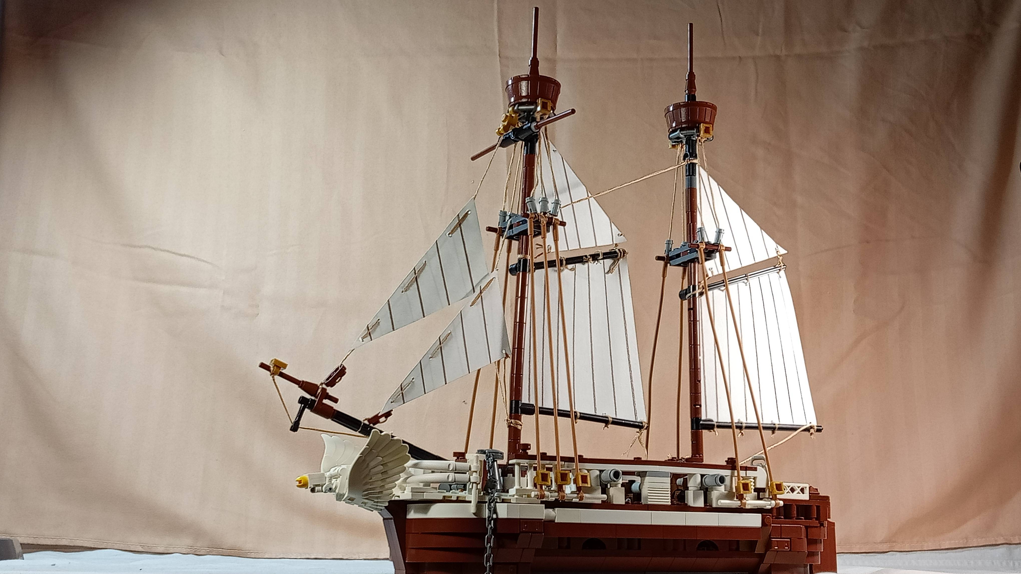 Небольшая шхуна; обзор lego самоделки