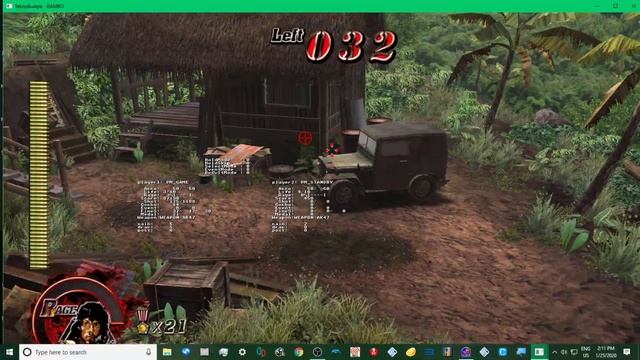 SEGA RAMBO THE ARCADE GAME ON PC TEKNOPARROT 1.281 - DEBUG GAMEPLAY ...