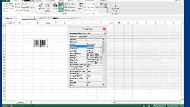 How to control StrokeScribe barcode generator in Excel with VBA ...