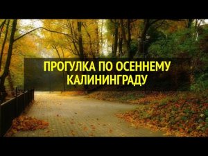 ПРОГУЛКА ПО ОСЕННЕМУ КАЛИНИНГРАДУ