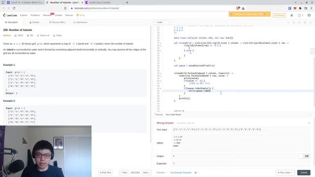 Terrible LeetCode in Kotlin: 200 Number of Islands – смотреть онлайн ...