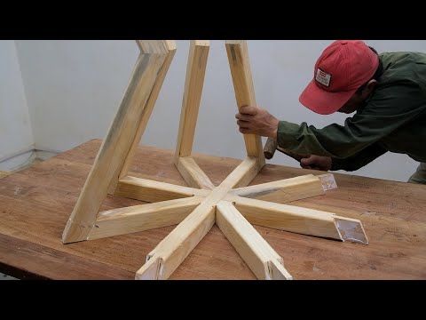 Деревообрабатывающий проект! Как сделать современный обеденный стол!