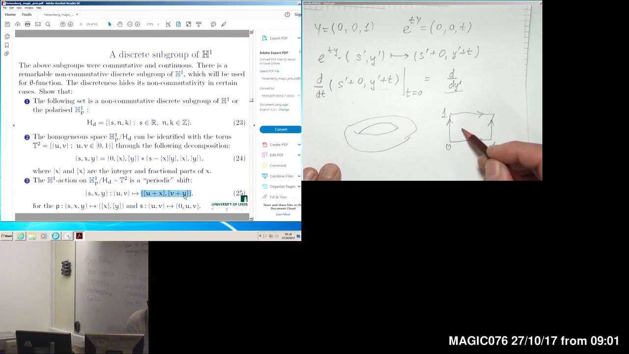 The Heisenberg group: Lecture 3 (2017)