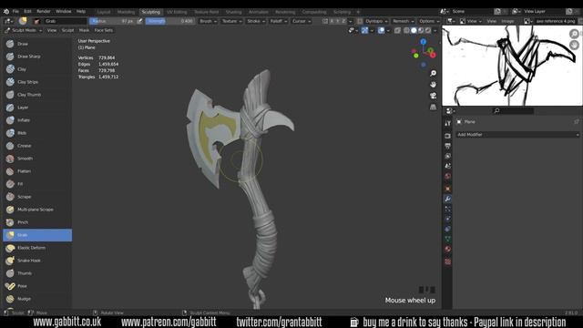 Axe - Detailed Game Objects - P6 -  Hard Surface Sculpting Tips (1)