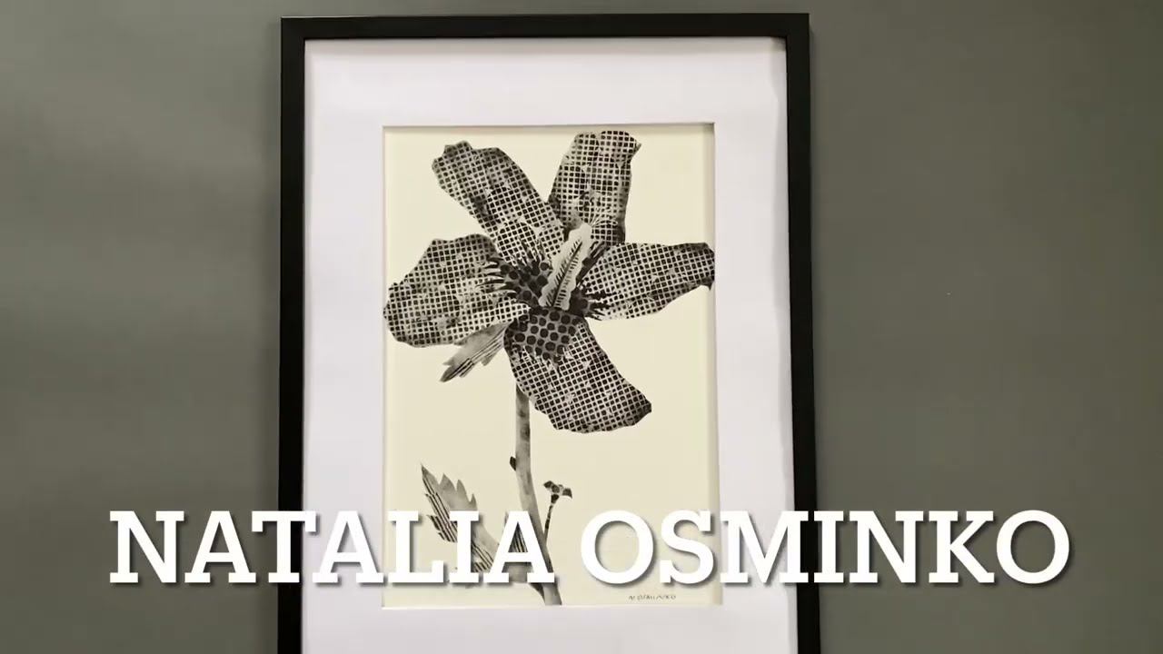 Графика оригинал «Гибискус. Портрет», А4, картина