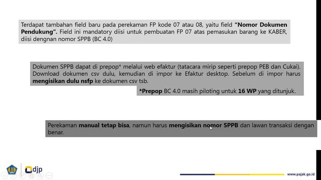 Cara Membuat Faktur Pajak Kawasan Berikat Kode Faktur 070 efaktur 3.2 ...