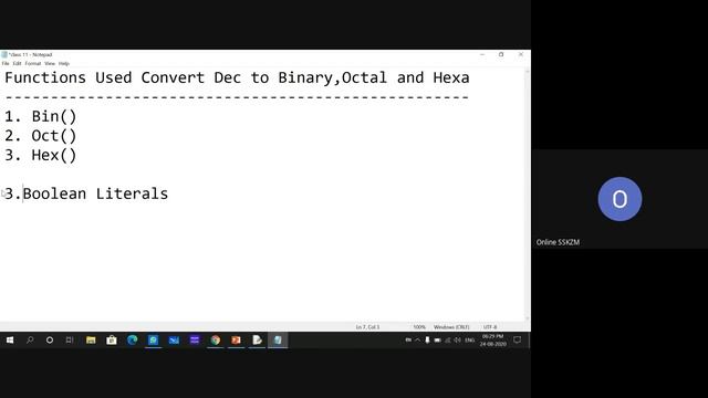 Class XI | Python Fundamentals | Literals | 24 Aug 2020 – смотреть ...