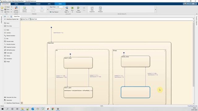 StateFlow Basics : Simulation Of Water Tank with Parallel States and ...